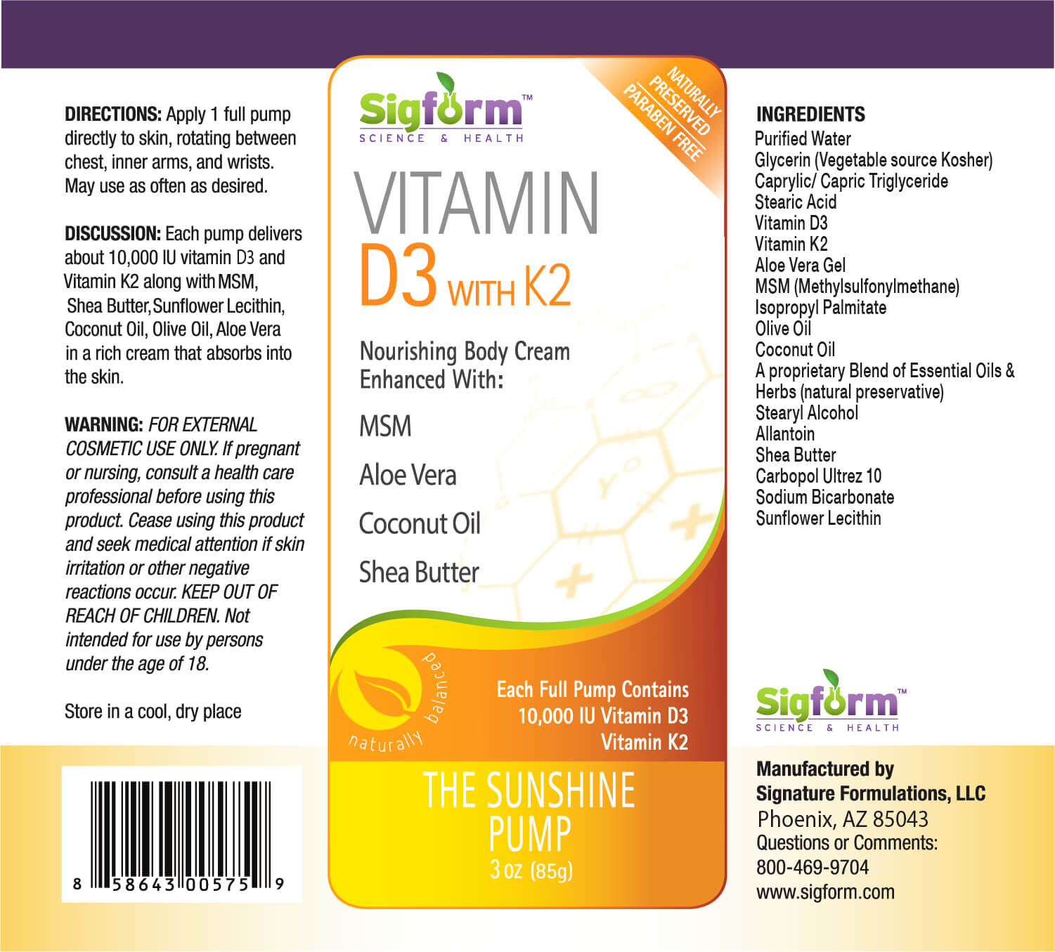 Vitamin D-3 Supplement - Skin Pump - Signature Formulations