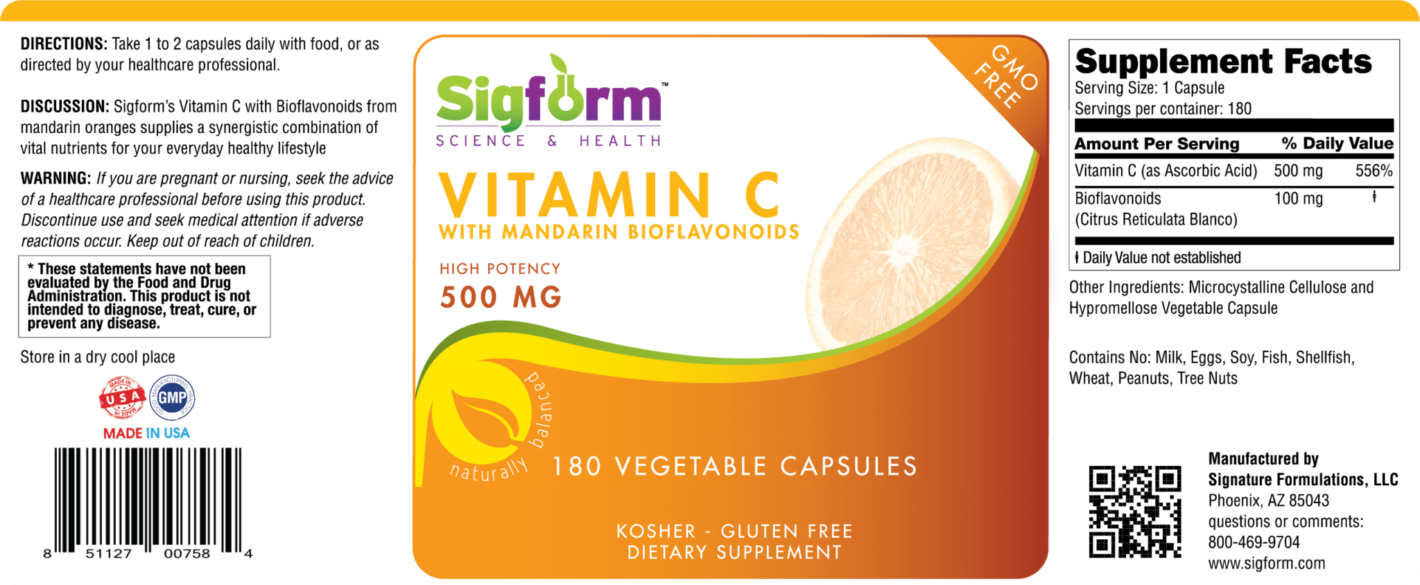 Vitamin C Capsules - Signature Formulations LLC - SIGFORM Vitamin C ...
