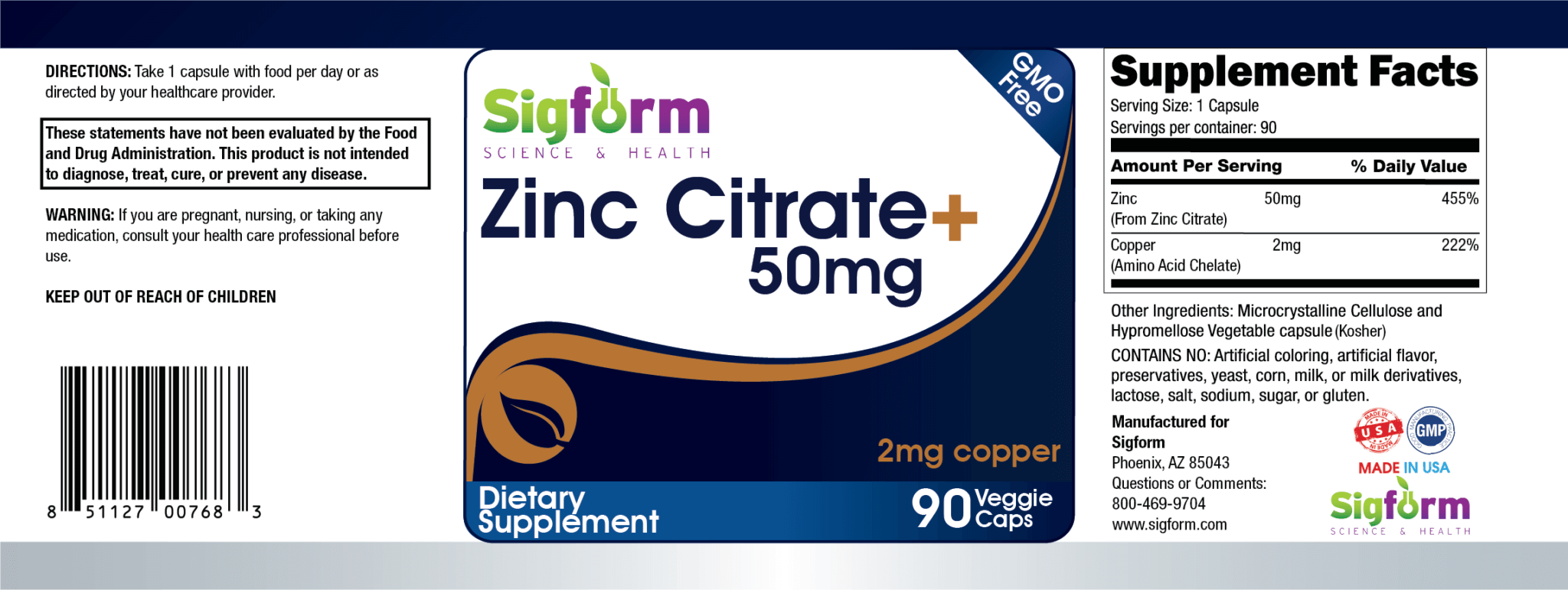 Zinc Citrate Plus - Signature Formulations LLC - SIGFORM Zinc Citrate Plus