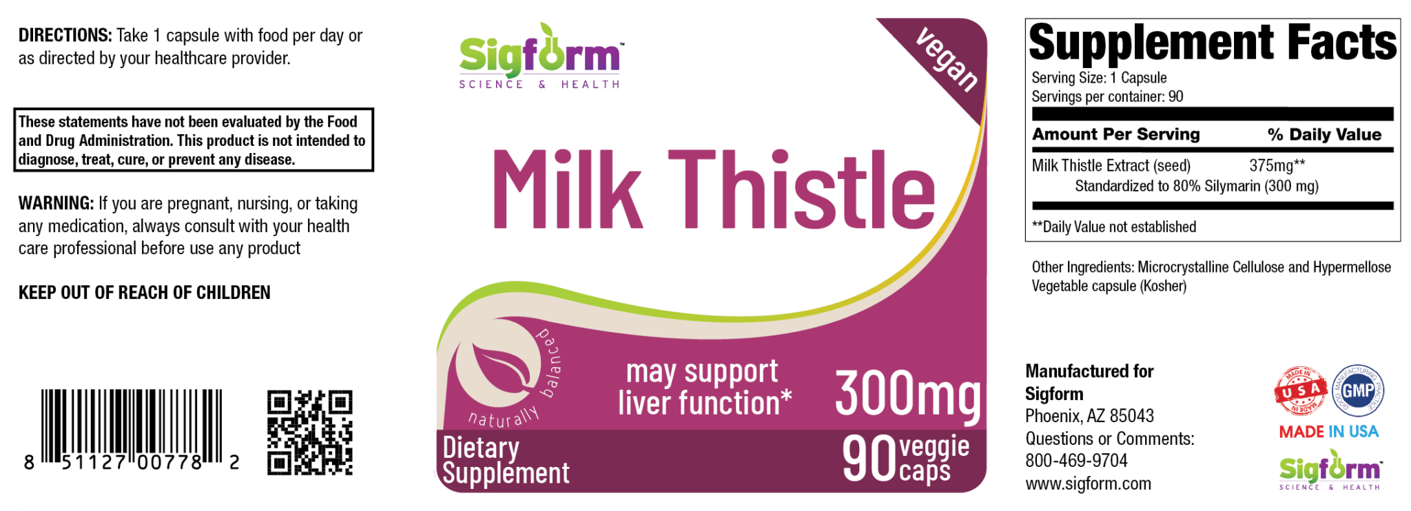 Milk Thistle - Signature Formulations LLC - SIGFORM Milk Thistle